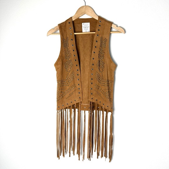 Fornia | Jackets & Coats | Fornia Fringe Suede Vest Womens Medium ...